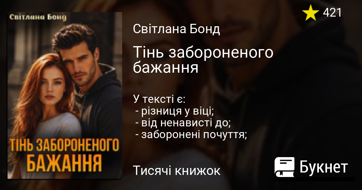 Тінь забороненого бажання читати книгу онлайн на Букнет